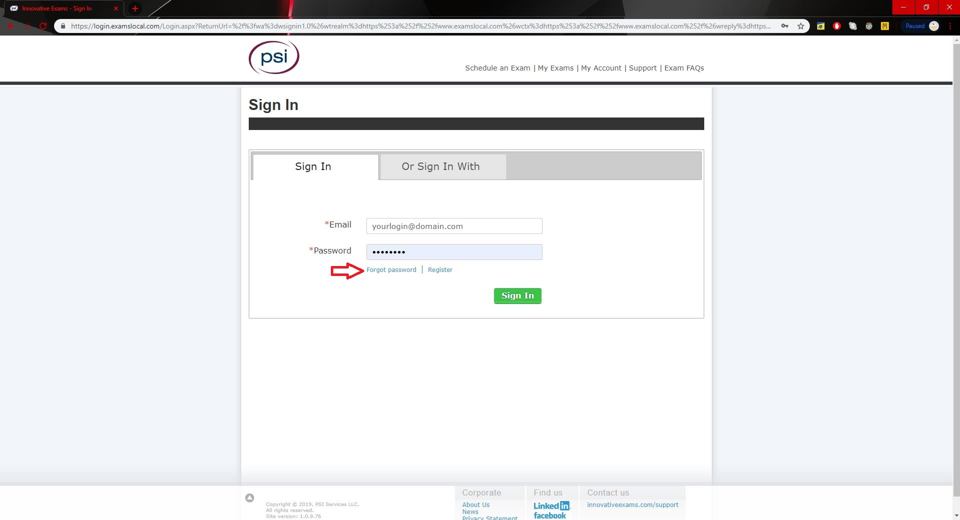 Psi Secure Browser Unable To Log In To Examslocal Via Psi Secure